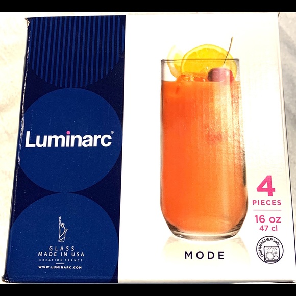 Luminarc | Dining | Luminarc Mode 6oz Set Of 4 Simple Clear Glasses ...